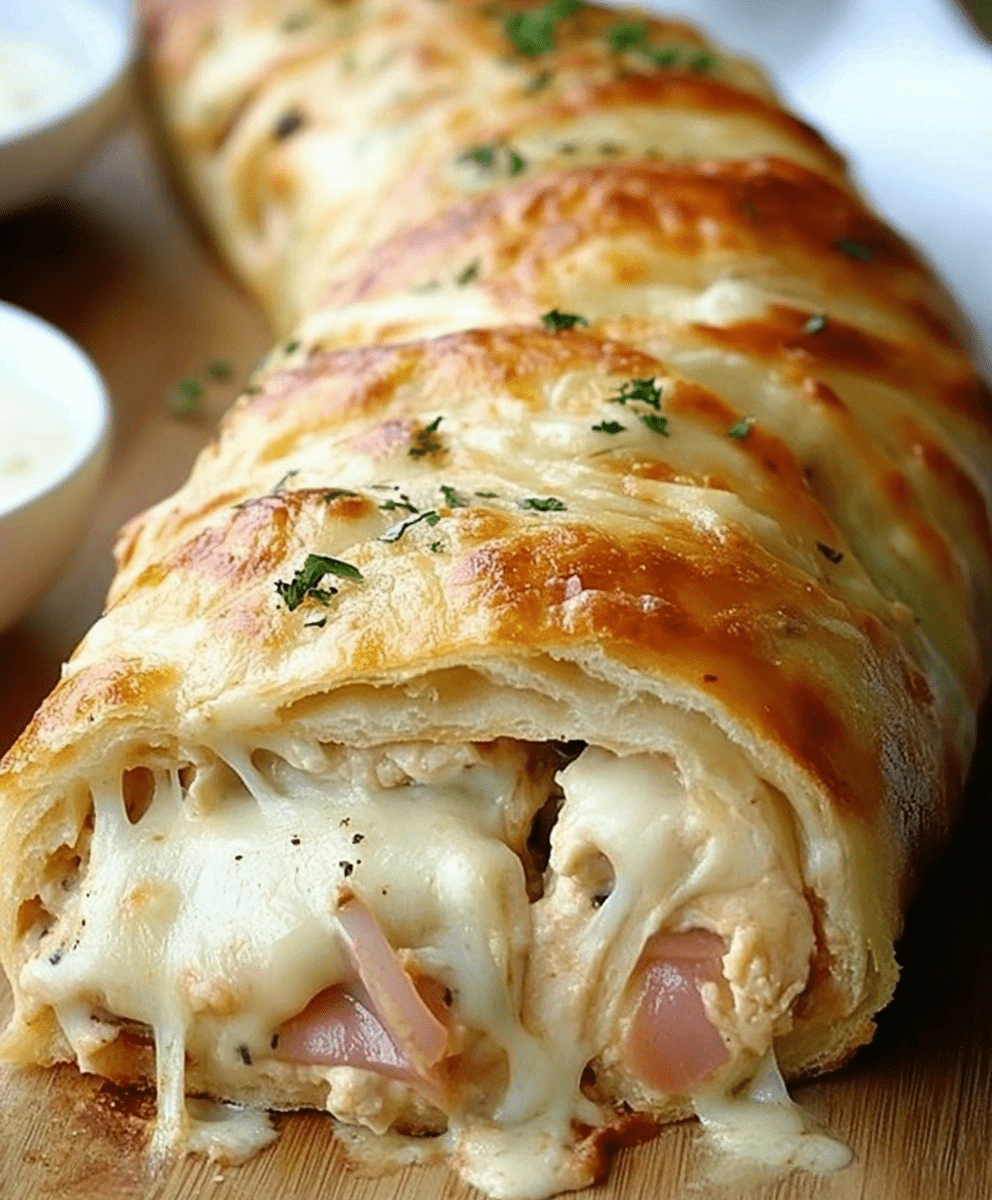 Chicken Cordon Bleu Stromboli - Xpress Recipes